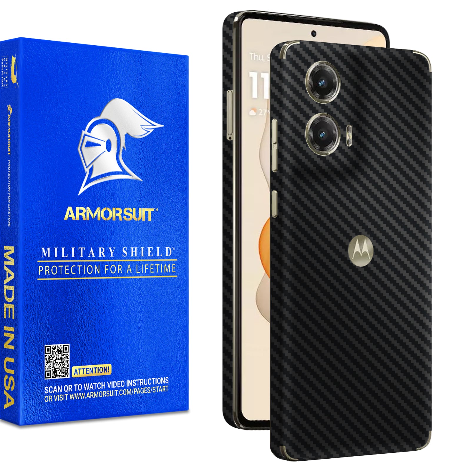 [2 Pack] ArmorSuit MilitaryShield Vinyl Skin Film Wrap for Motorola Mo