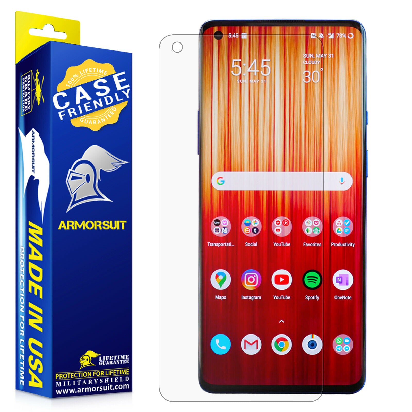 [2 Pack] OnePlus 8 Pro Screen Protector (Case-Friendly Matte)