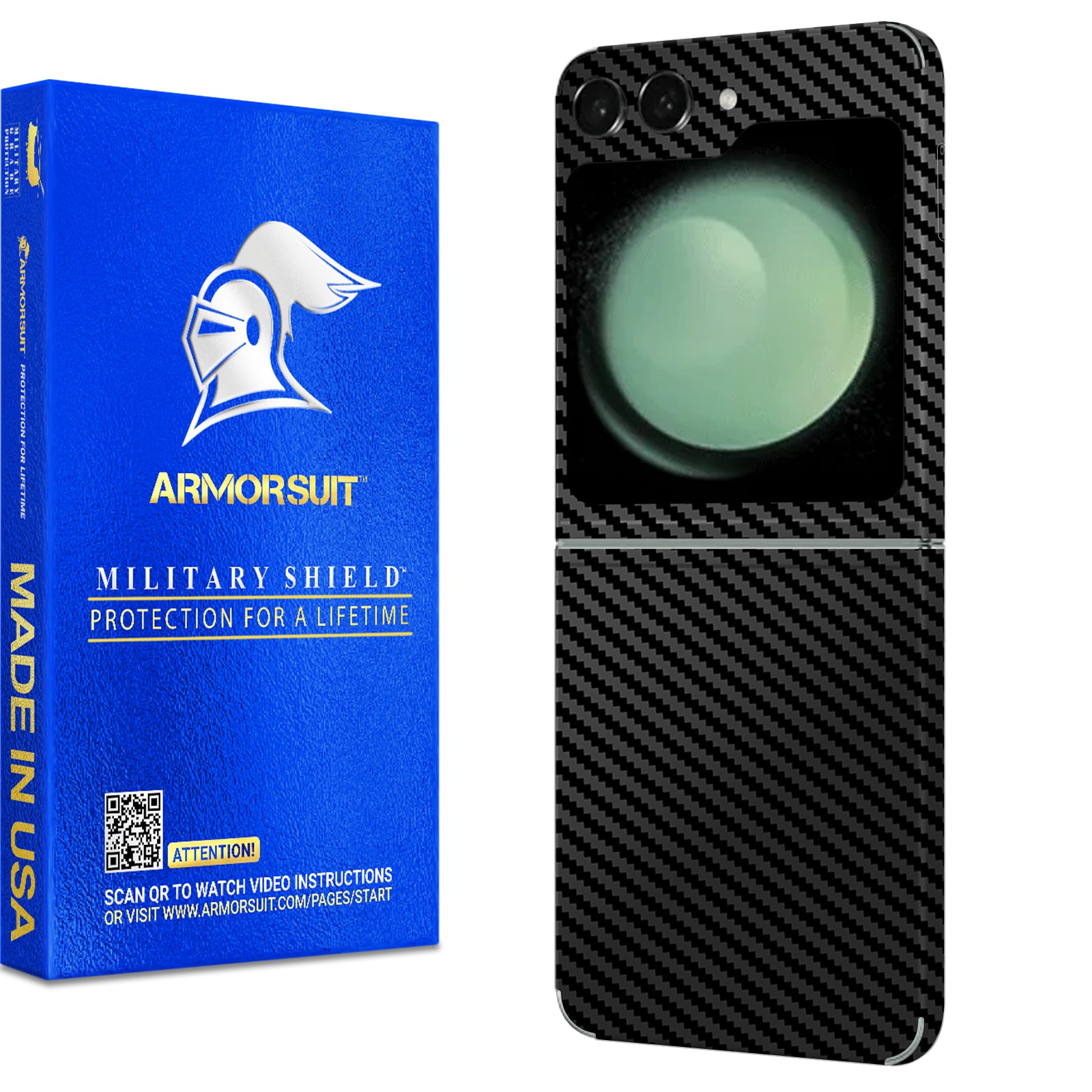 [2 Pack] Armorsuit MilitaryShield Vinyl Skin Wrap Designed for Samsung